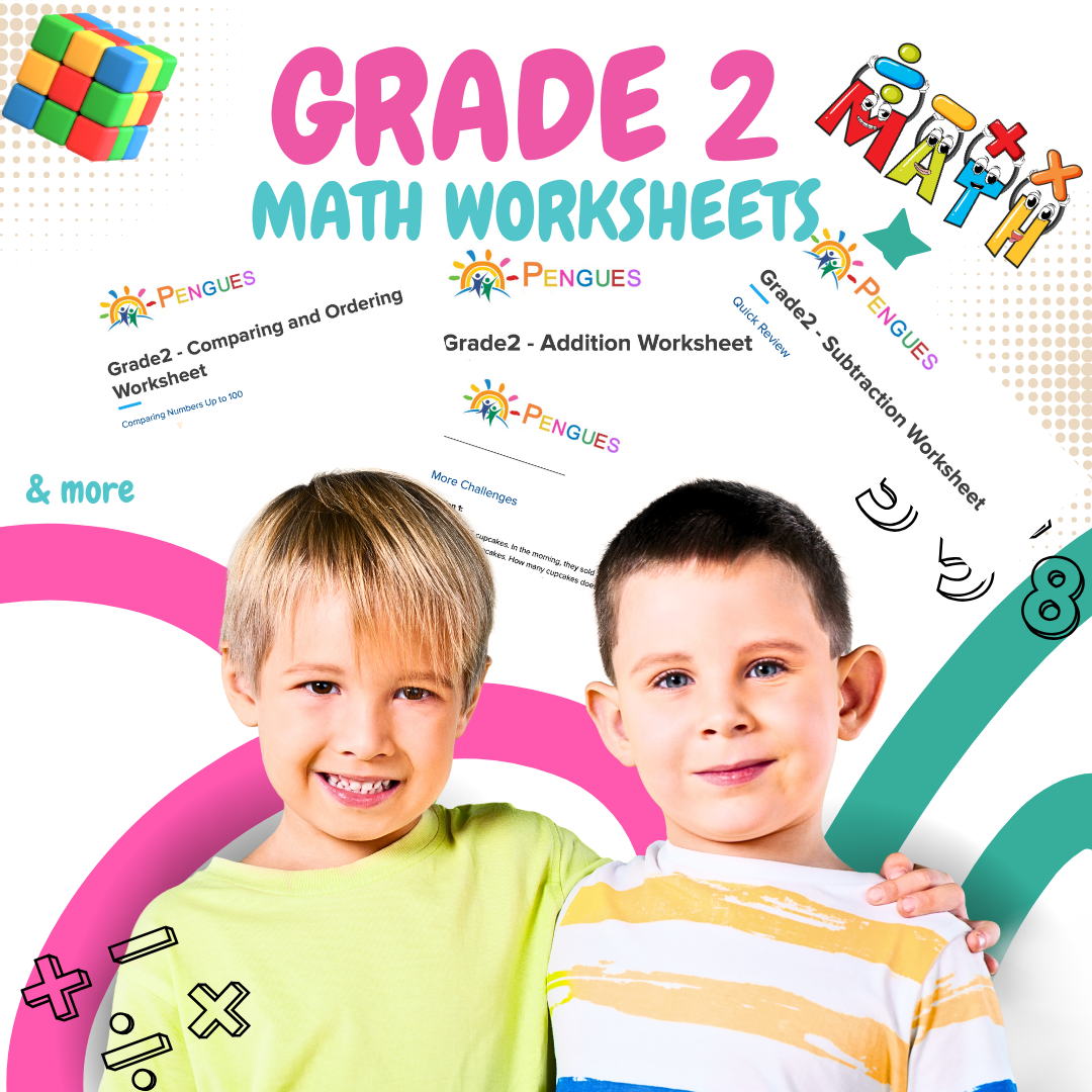Grade 2 - Printable Math Worksheets Package