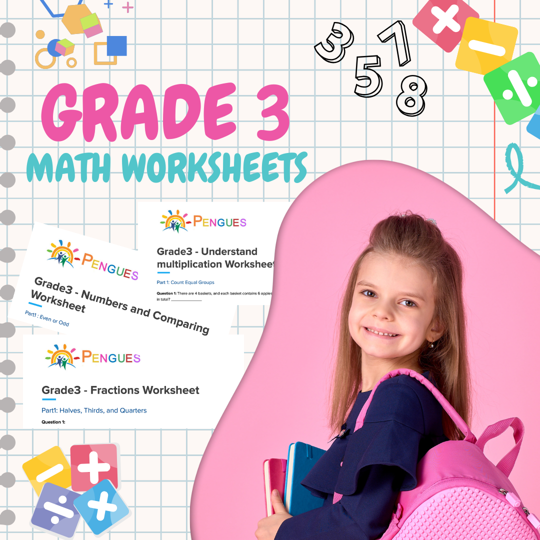 Grade 3 - Printable Math Worksheets Package